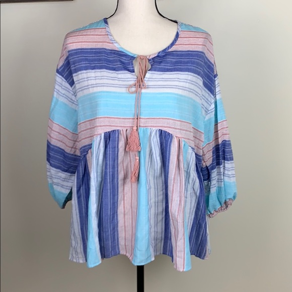 Crescent | Tops | Crescent Anthropologie Boxy Peplum Oversized Top ...